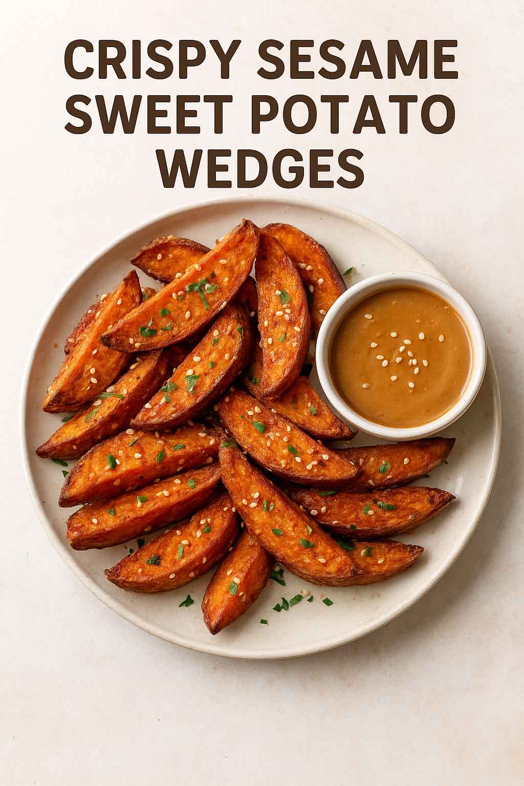 Crispy Sesame Sweet Potato Wedges with Garlic & Soy - All Style Food